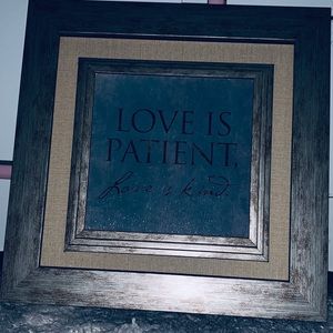Wall Decor | Love Is Patient Love Is Kind Wall Frame Decor | Poshmark